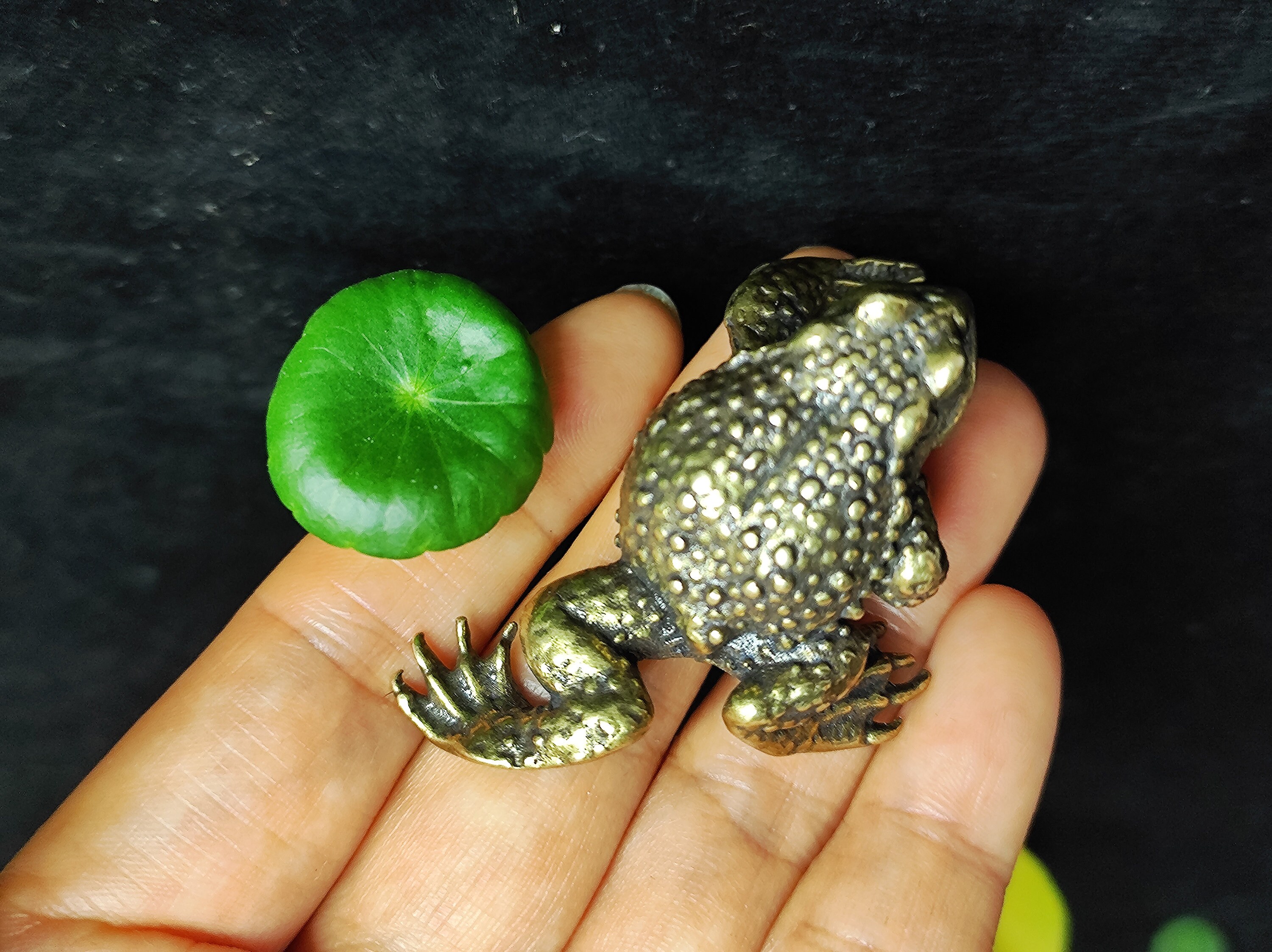 Copper Art Ferocious Brass Toad Statue, Wild Anmimal Sculpture, Small ...