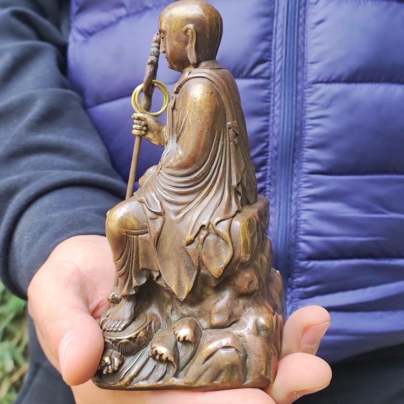 Pure Copper Ksitigarbha Bodhisattva Standing Posture Dizang Pusa Copper ...