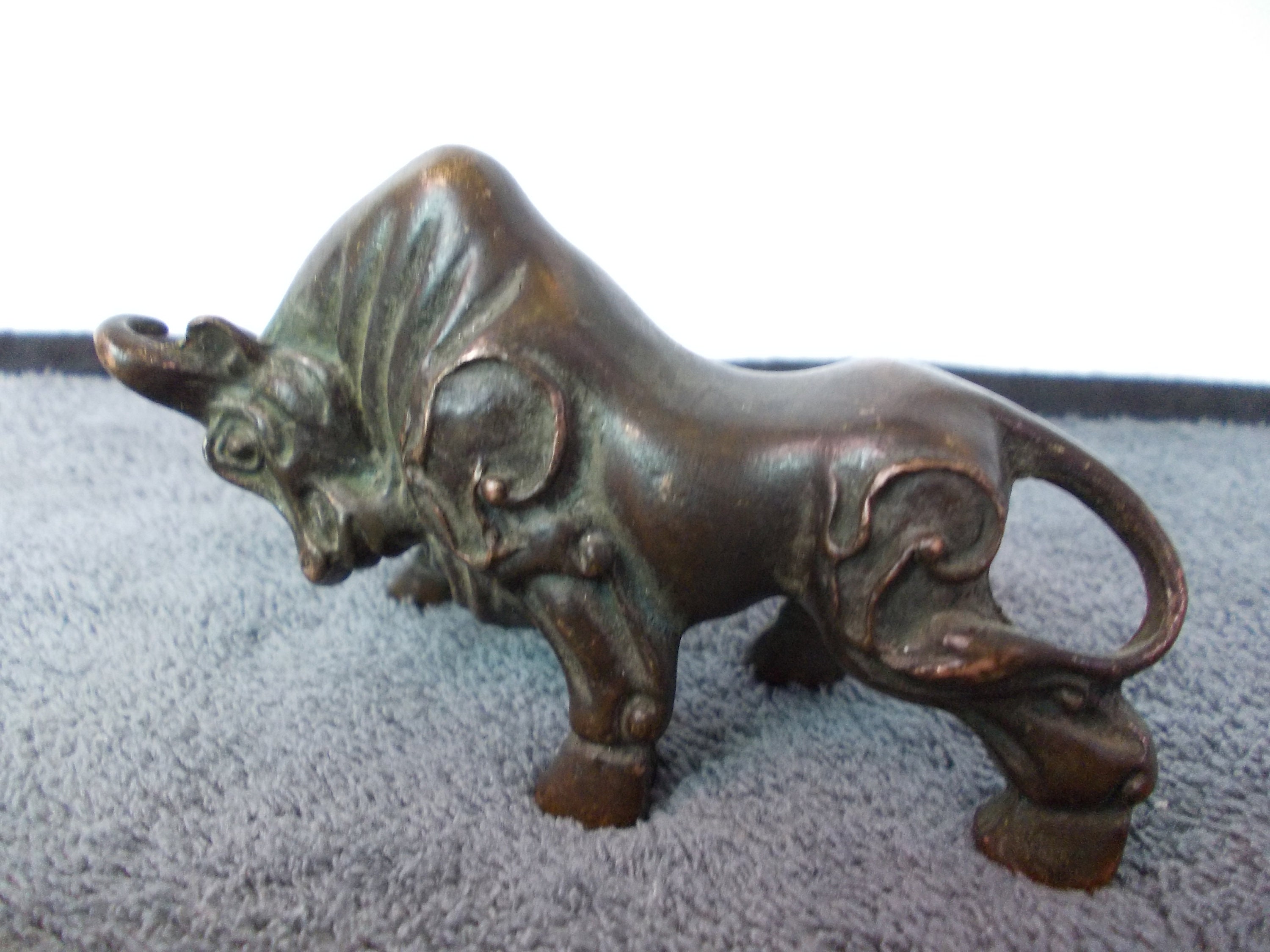 Copper Art Red Copper Ox Bull Statue Wild Anmimal Sculpture - Etsy