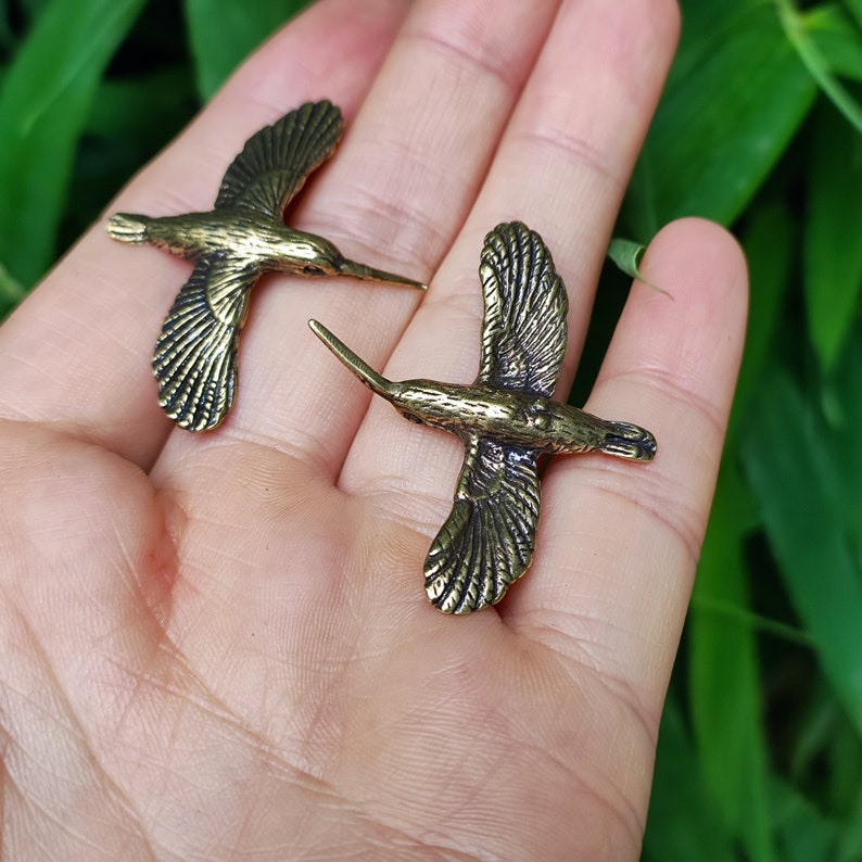 Get 2 Retro Style Copper Art Ferocious Hummingbird Statue,wild Anmimal ...