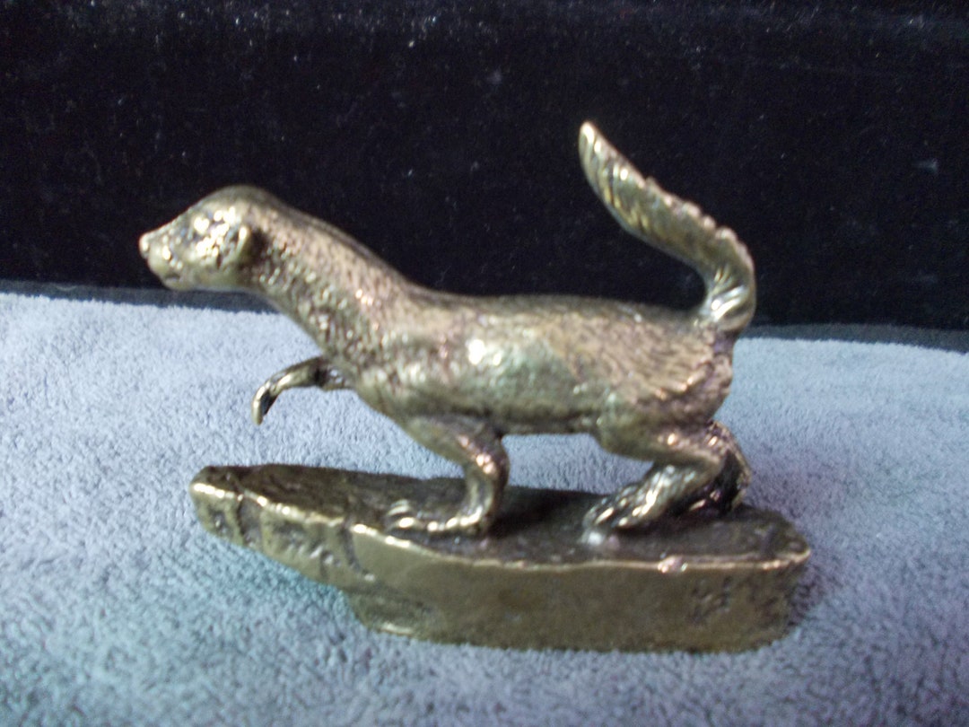 Copper Art Ferocious Brass Honey Badger Statue,wild Anmimal Sculpture ...