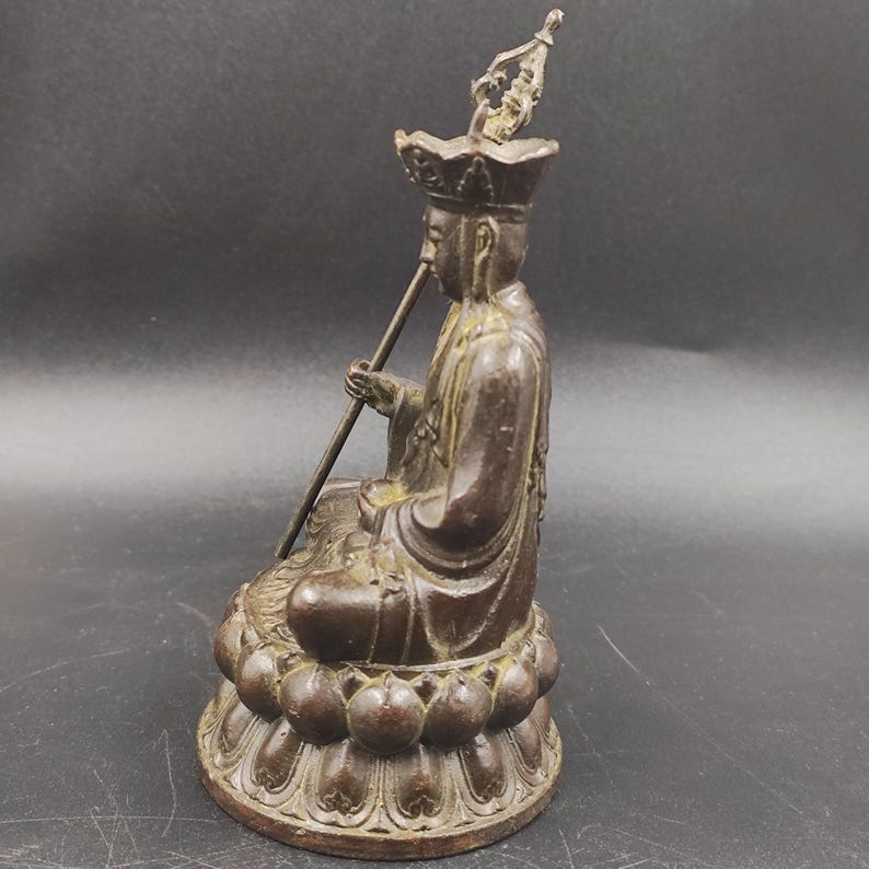 Pure Copper Ksitigarbha Bodhisattva Standing Posture Dizang Pusa Copper ...