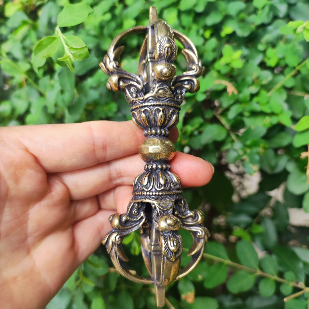 Nepal Buddha Tantra Buddhism,tibetan Huge Brass Dorje Phurpa Pestle ...