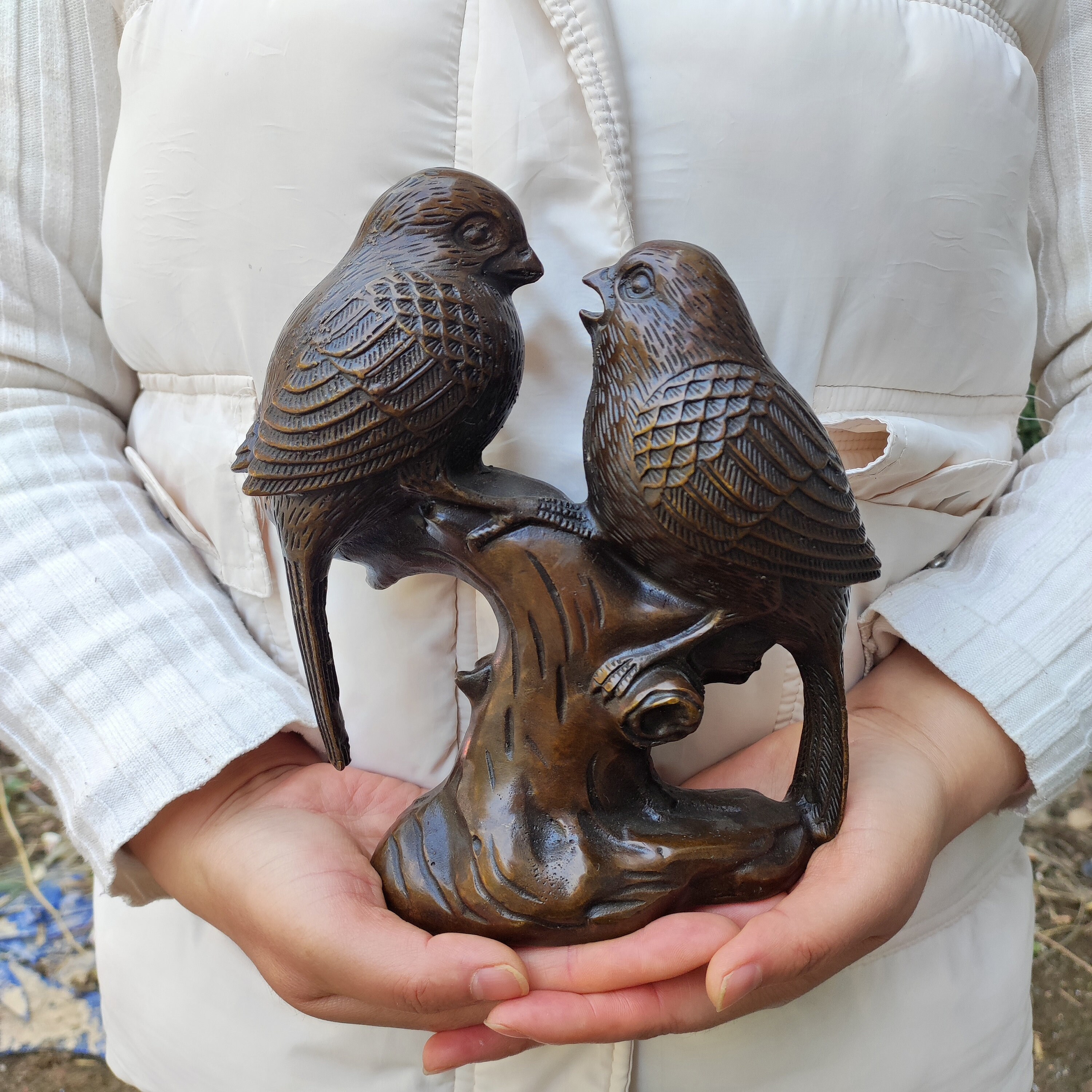 Copper Art Ferocious BRASS Pet Dog Statue, Wild Anmimal Sculpture, Huge ...