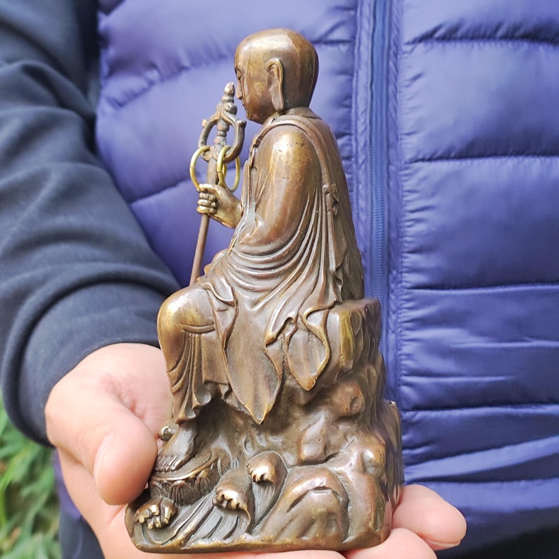 Pure Copper Ksitigarbha Bodhisattva Standing Posture Dizang Pusa Copper ...