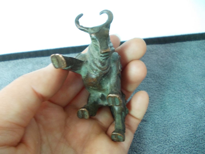 Copper Art Red Copper Ox Bull Statue Wild Anmimal Sculpture - Etsy