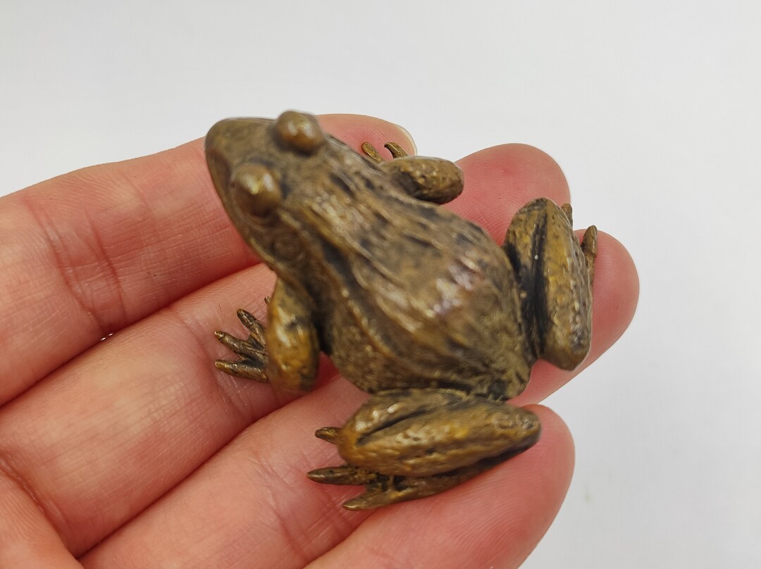 Copper Art Luckly Brass Ferocious Copper Frog Statue Figure Statue ...