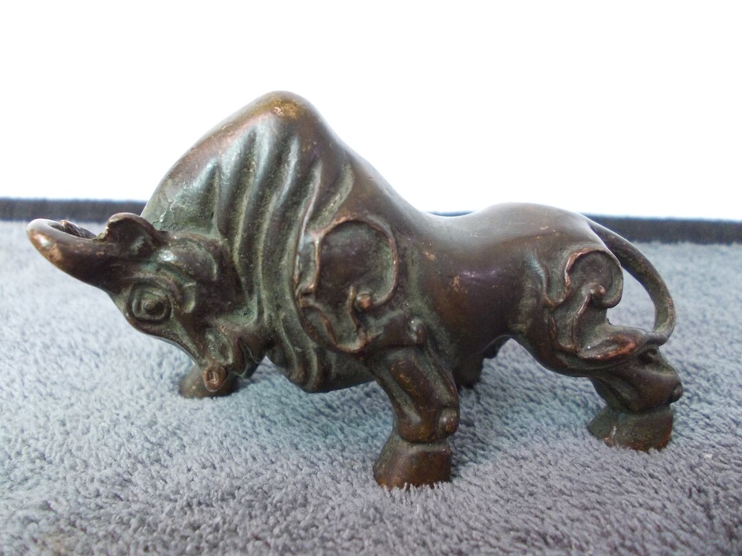 Copper Art Red Copper Ox Bull Statue Wild Anmimal Sculpture - Etsy