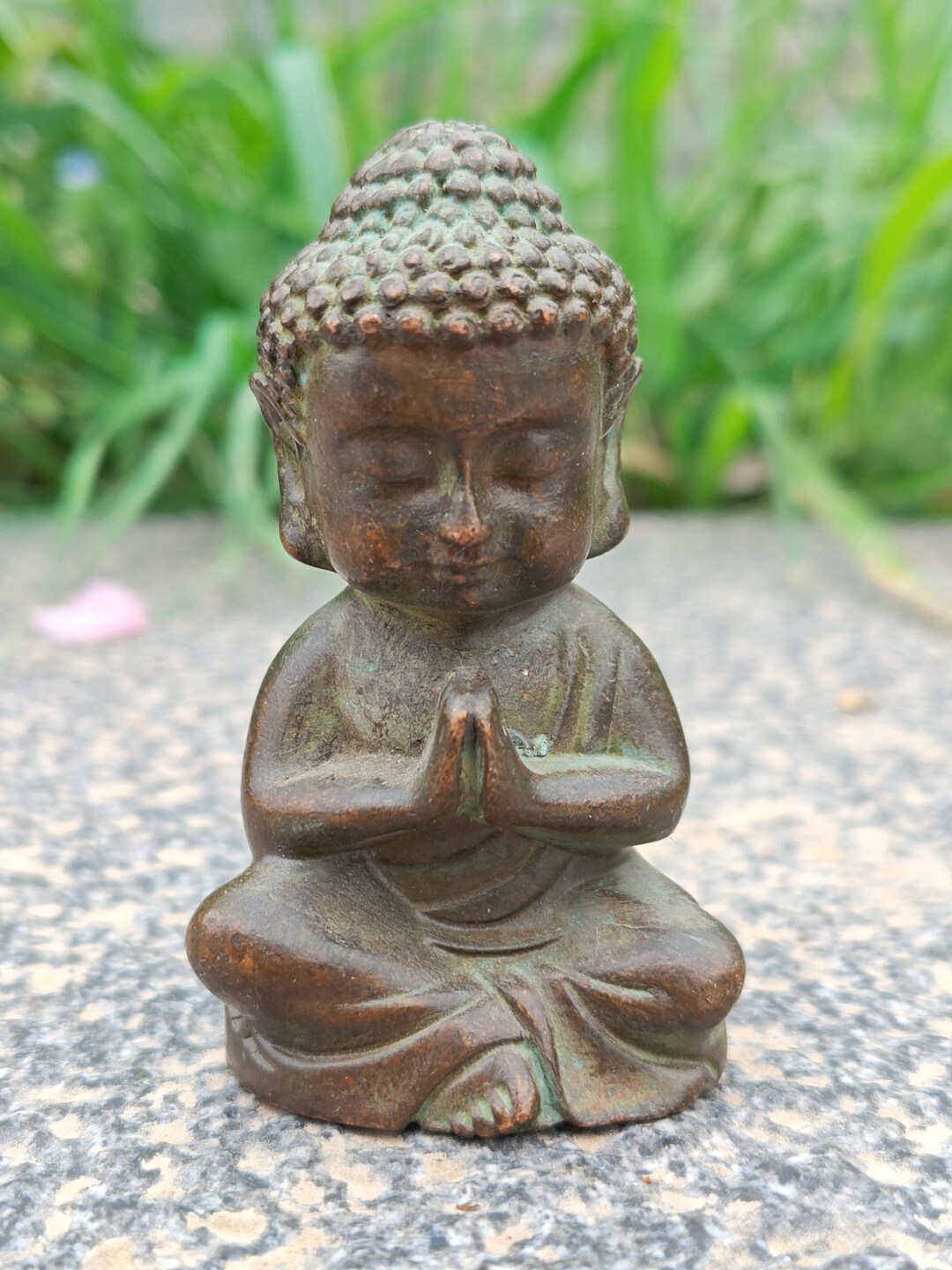 Unique Antique Brass Mini Dharma Buddha Sitting Buddha,tibetan Buddhism ...