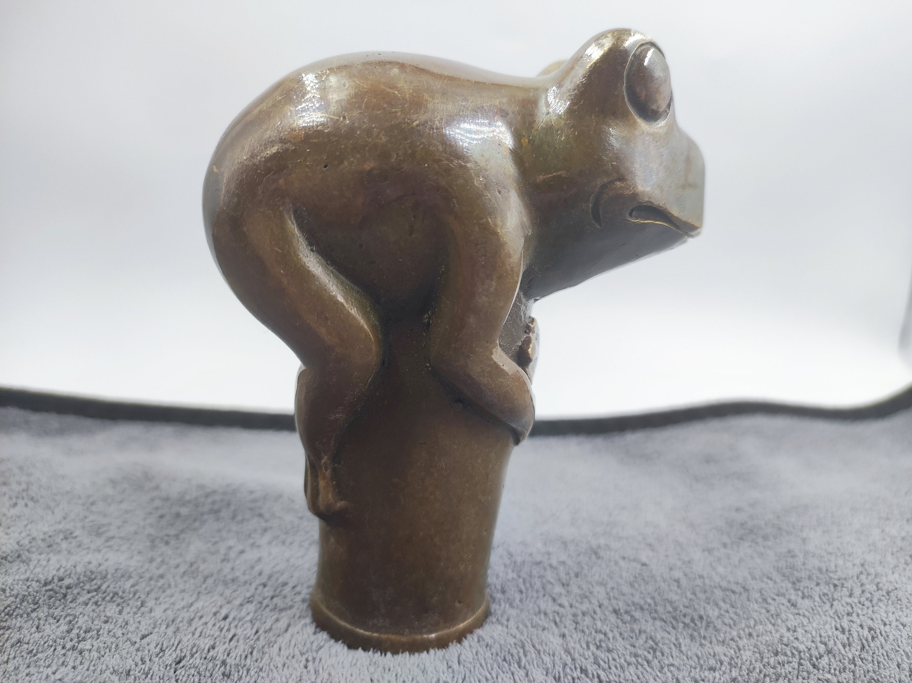 Copper Art Ferocious Copper Frog Head Door Handle Cabinet Handle Statue ...