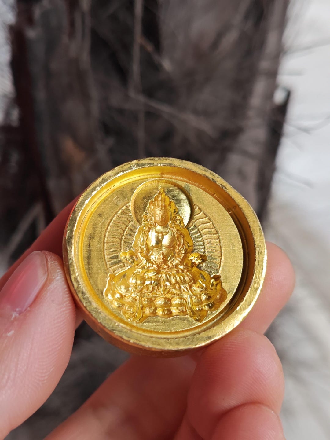 Mini Nepal Buddha Statue Copper Mold, Feng Shui Decor Unique Collect ...