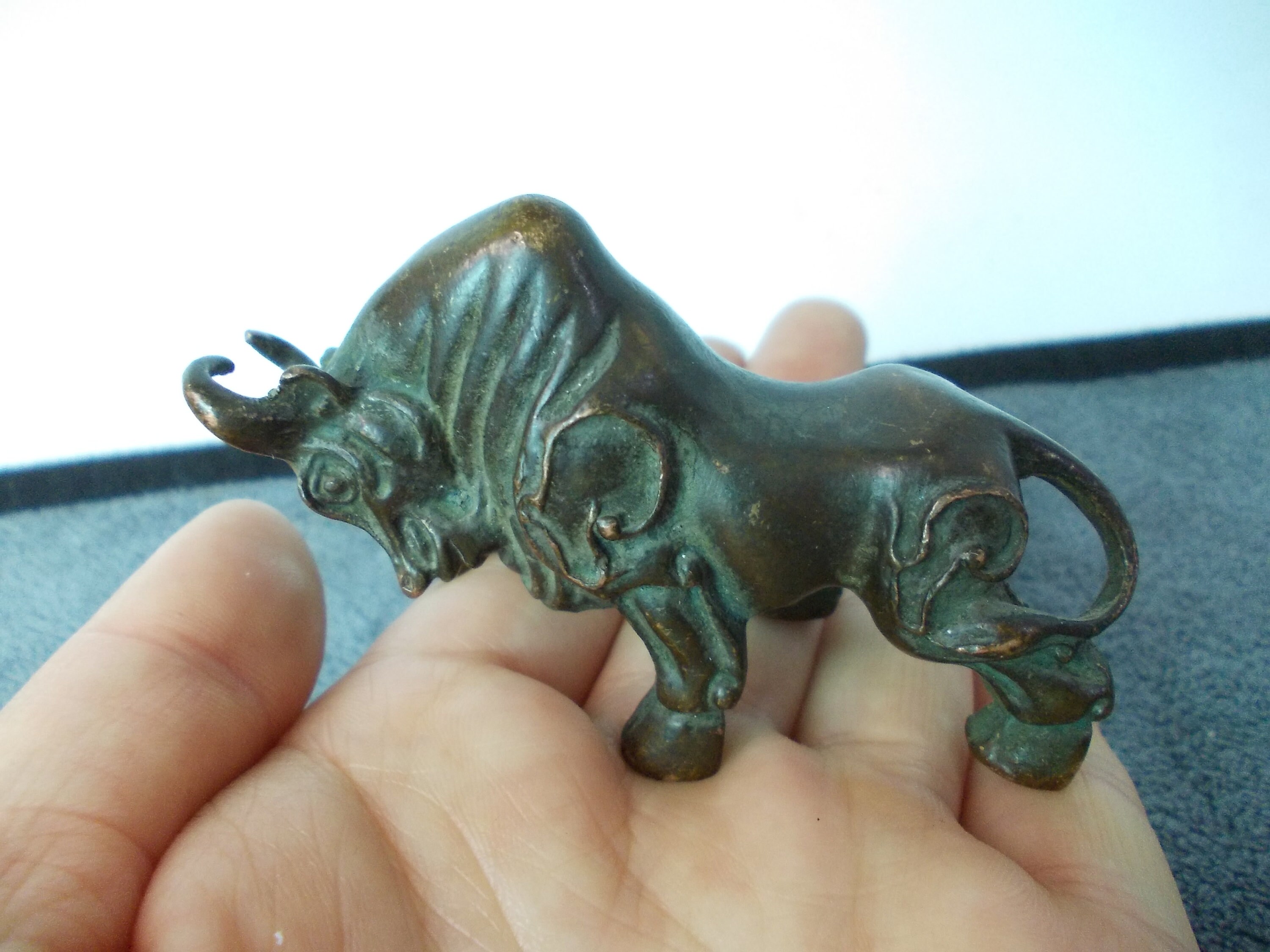 Copper Art Red Copper Ox Bull Statue Wild Anmimal Sculpture - Etsy