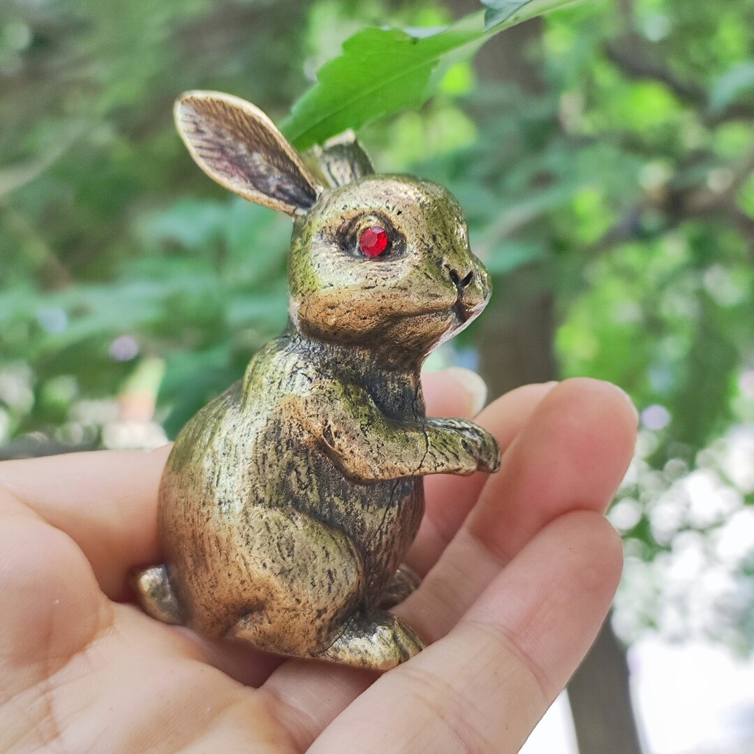 Wild Anmimal Sculpture, Small Rabbit Zodiac Rabbit Mini Miniature ...