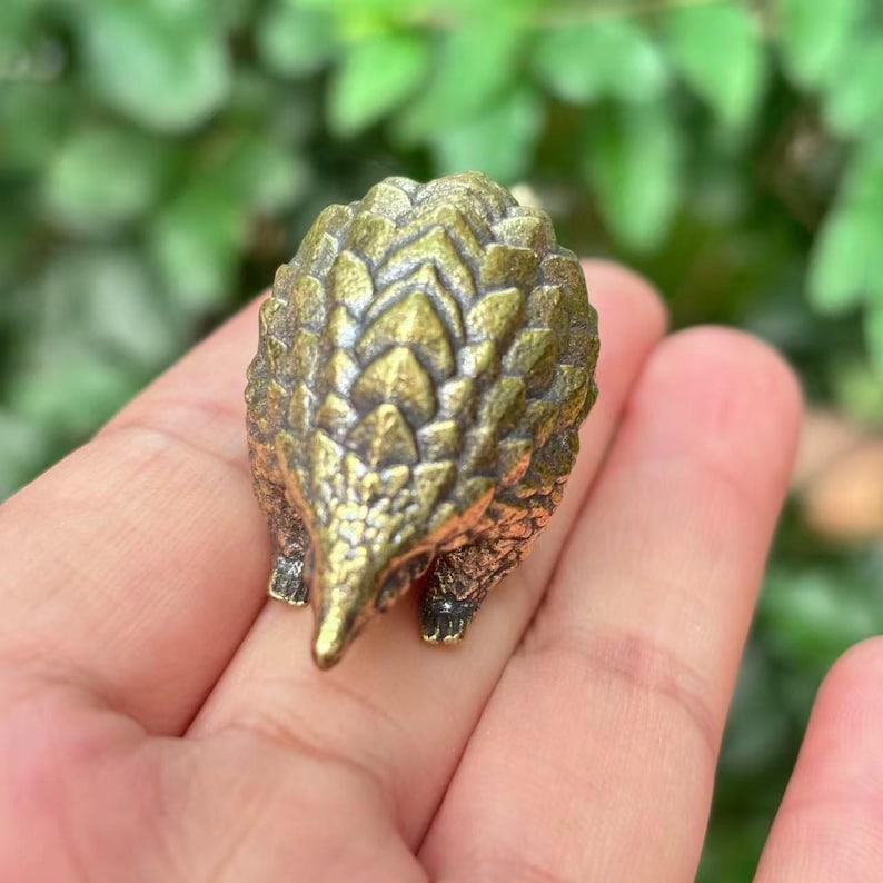 Brass Pangolin Figurine Vintage Animal Sculpture Home Decor Ornament - Etsy