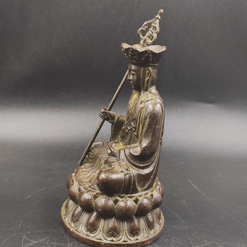 Pure Copper Ksitigarbha Bodhisattva Standing Posture Dizang Pusa Copper ...