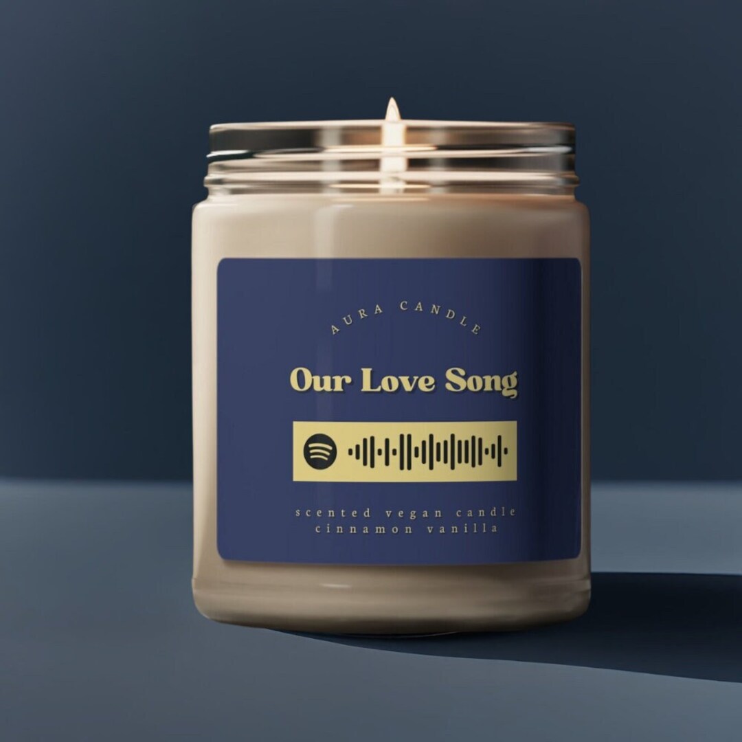 Wedding Song Gift Customizable Candle, First Anniversary Gift, 25th ...