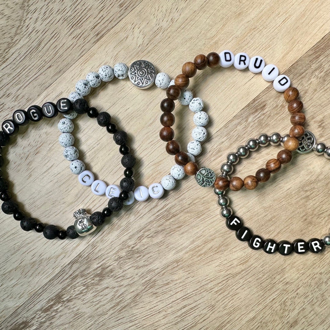 Personalised D&D Character Name Class Bracelets, Dungeons and Dragons ...