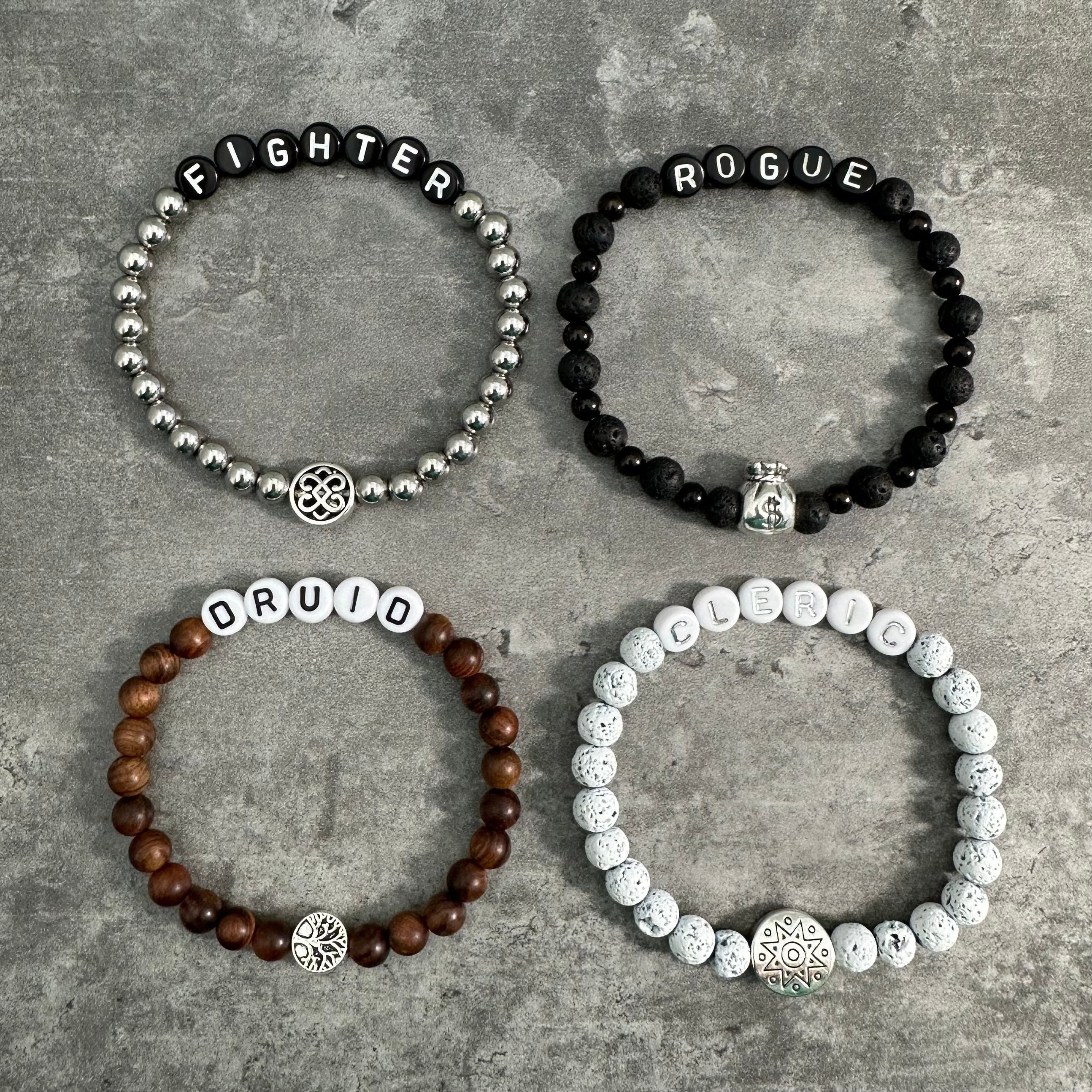 Personalised D&D Character Name Class Bracelets, Dungeons and Dragons ...
