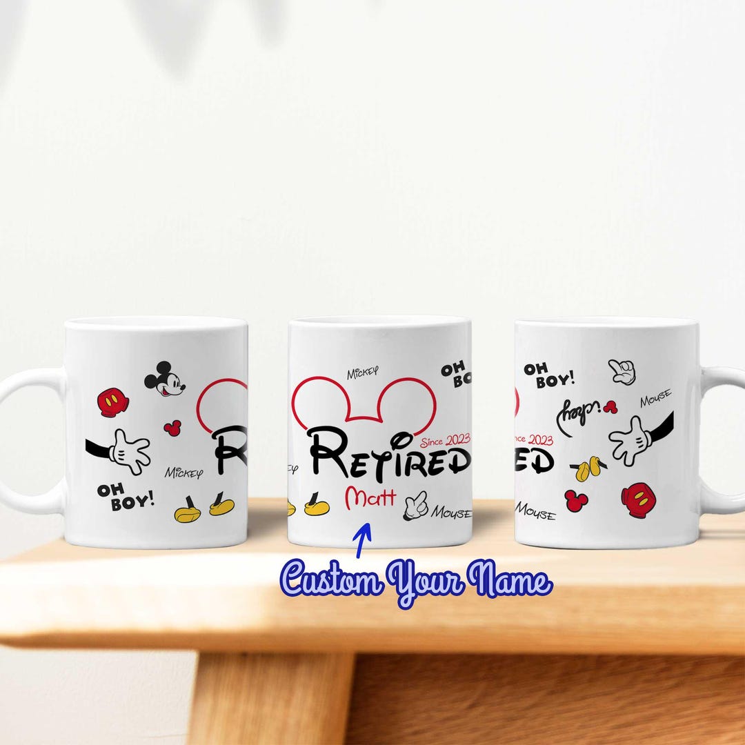 Personalized Mickey Retired Ceramic Mug, Mickey Head 11oz 15oz Mug ...