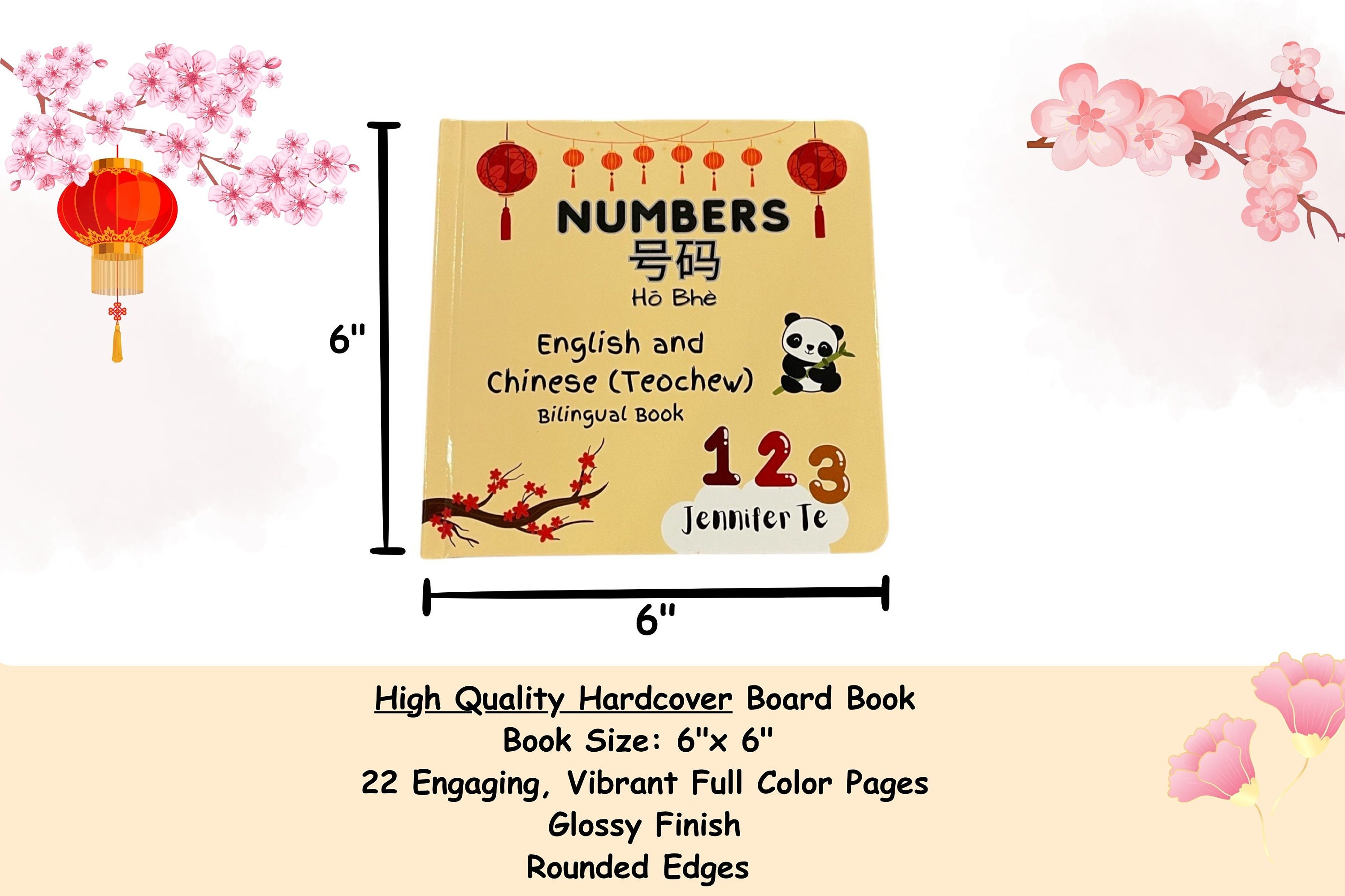Numbers in English and Chinese (teochew) Bilingual Book - Hardcover ...