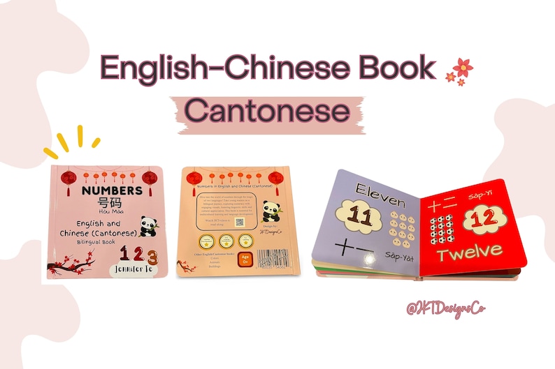 Numbers in English and Chinese (cantonese) Bilingual Book - Hardcover ...