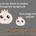 Kawaii Dumpling Clipart, Cute Chinese Asian Food, 15 Expressions ...
