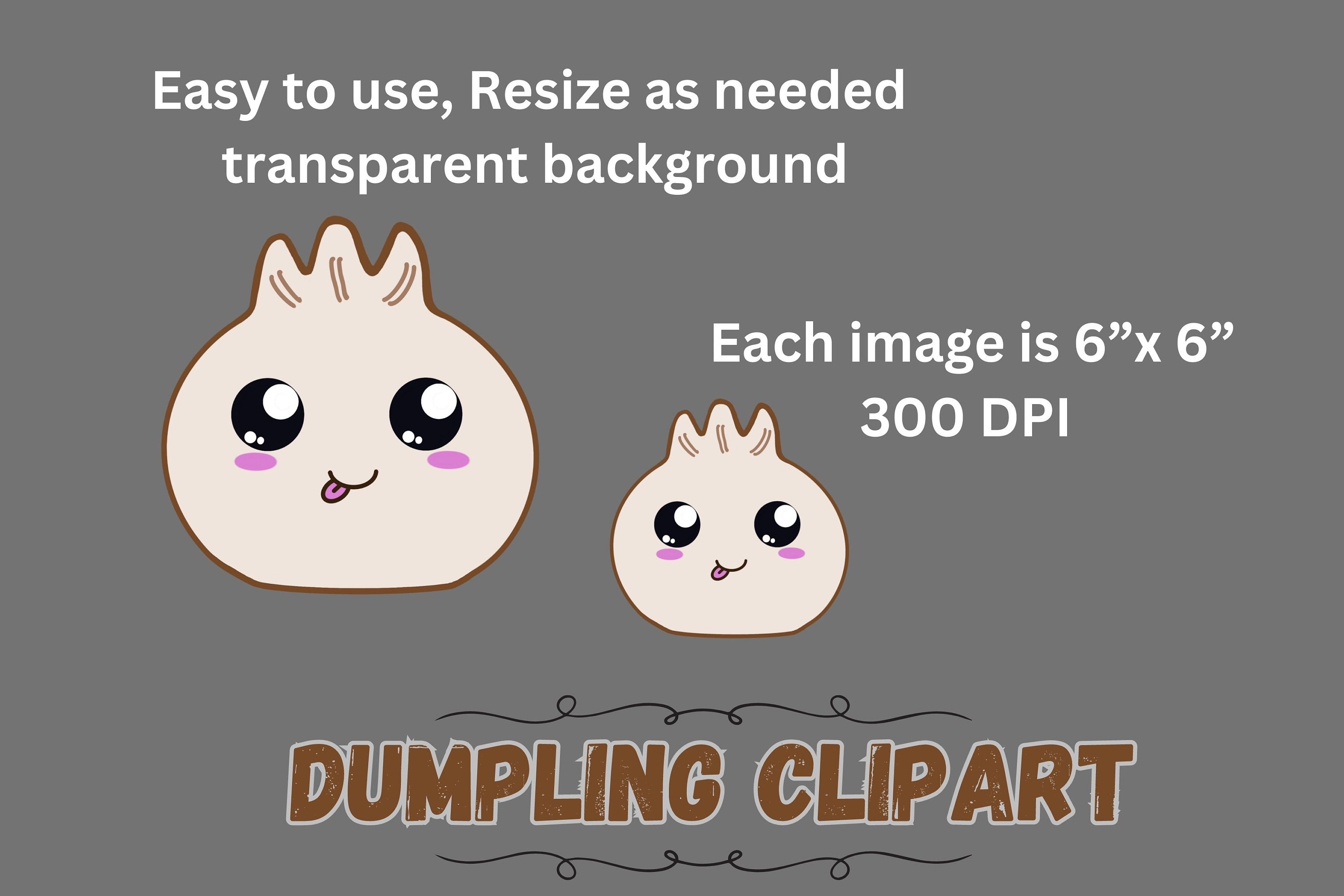 Kawaii Dumpling Clipart, Cute Chinese Asian Food, 15 Expressions ...