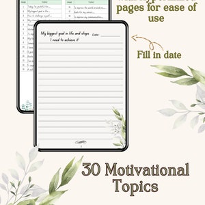 Kindle Scribe Digital Daily Motivational Journal; Also for Goodnote ...