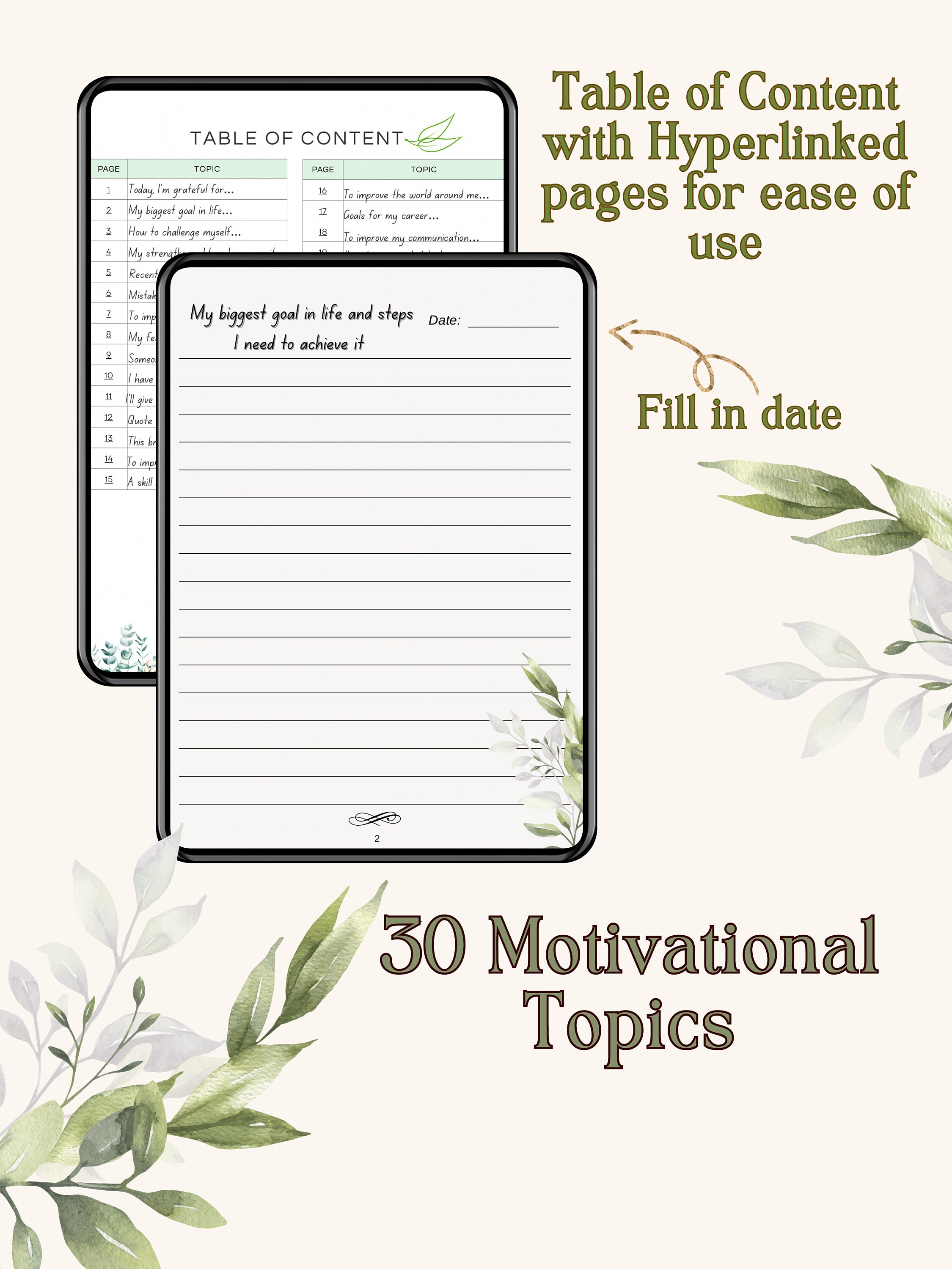 Kindle Scribe Digital Daily Motivational Journal; Also for Goodnote ...