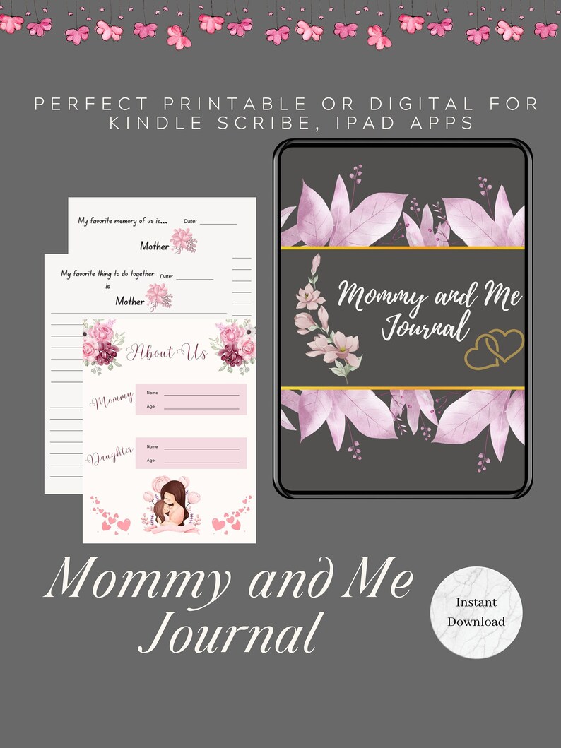 Mommy and Daughter Journal Printable Digital for - Etsy