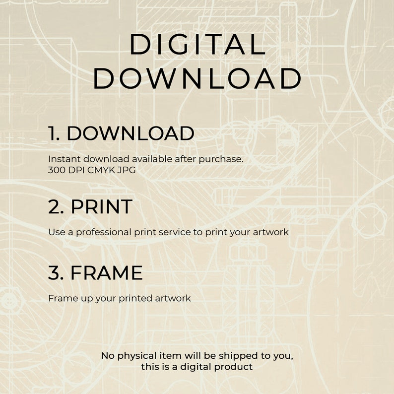 AK-47 Assault Rifle Artistic Diagram | Modern Warfare Wall Decor | Gun ...