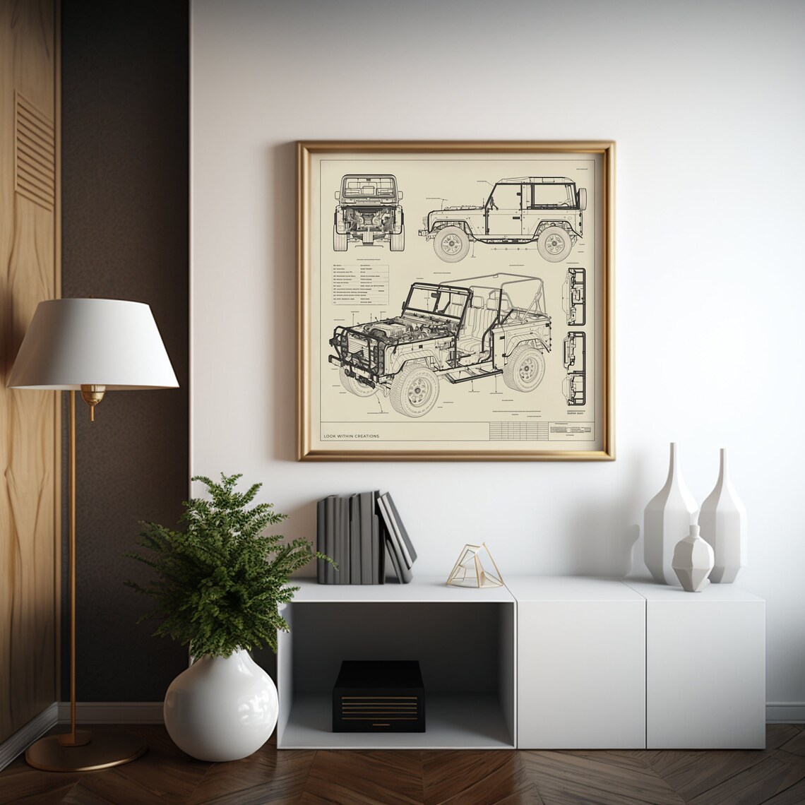 Land Rover Defender Blueprint Art | 4x4 Garage Decor (digital Print) - Etsy