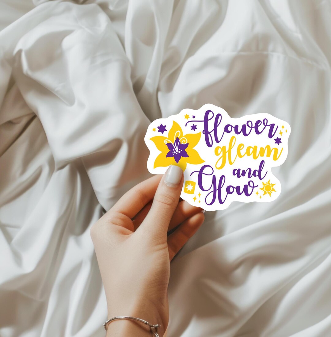 Disney Tangled Sticker, Rapunzel Sticker Pack, Flower Gleam & Glow ...