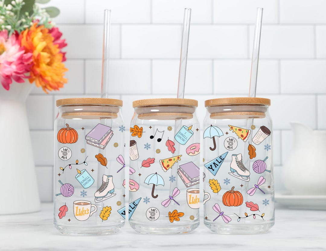 Gilmore Girls Glass Cup, Stars Hollow Glass Tumbler, Iced Coffee Cup ...