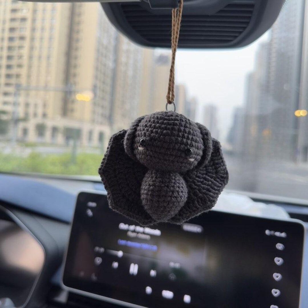 Goth Car Accessory Bat Plush Rear View Mirror Accessory for Women, Men ...
