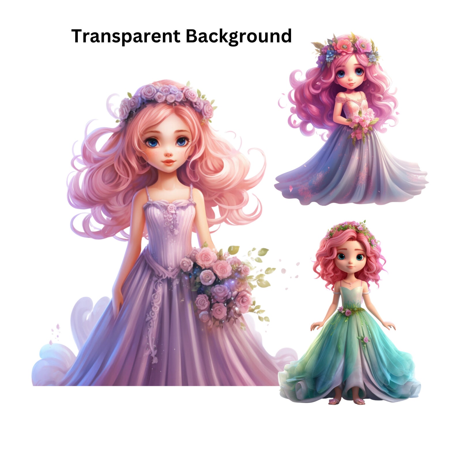 Princess Clipart, Watercolor - Etsy