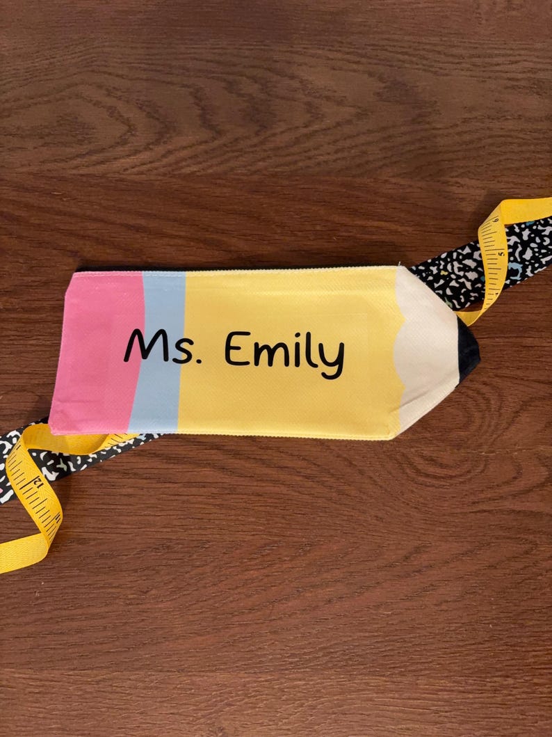 Personalized Teacher Pencil Pouch: Custom Name School Supply Bag - Etsy