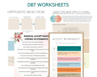 DBT Wise Mind Worksheets DBT Skills Therapy Worksheets Wise - Etsy
