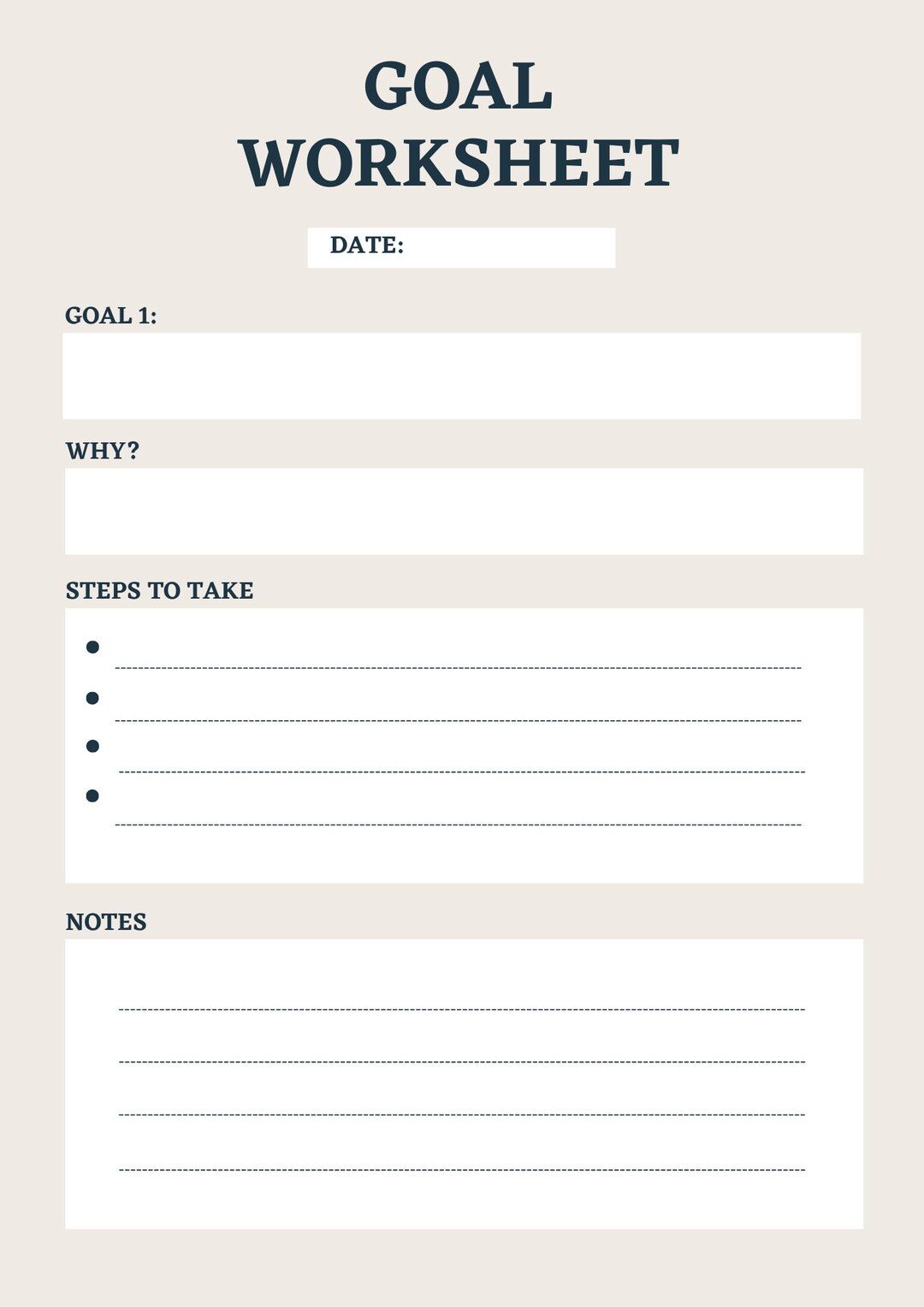 1,3,5 Goal Setting and Reflection - Etsy