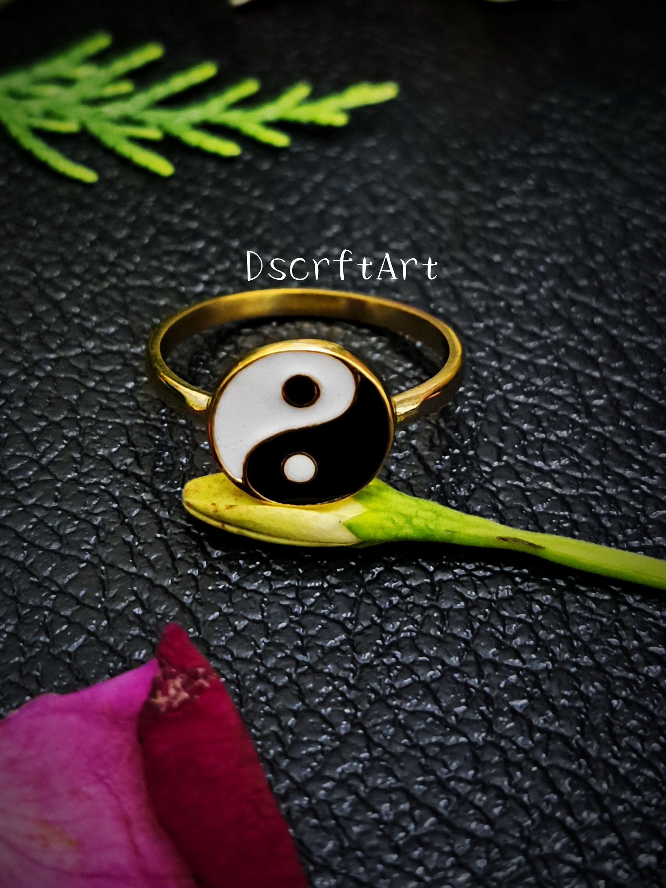 Yin Yang Ring, Combination Ring, Meditation, Chakra Yoga Ring, Tibet ...