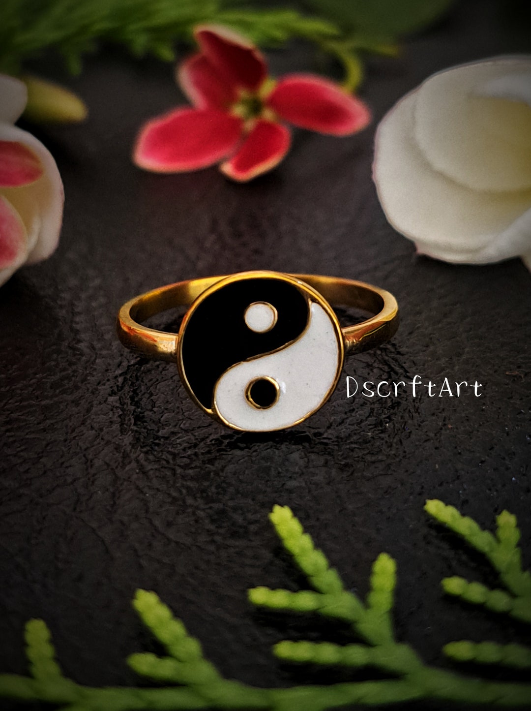 Yin Yang Ring, Combination Ring, Meditation, Chakra Yoga Ring, Tibet ...