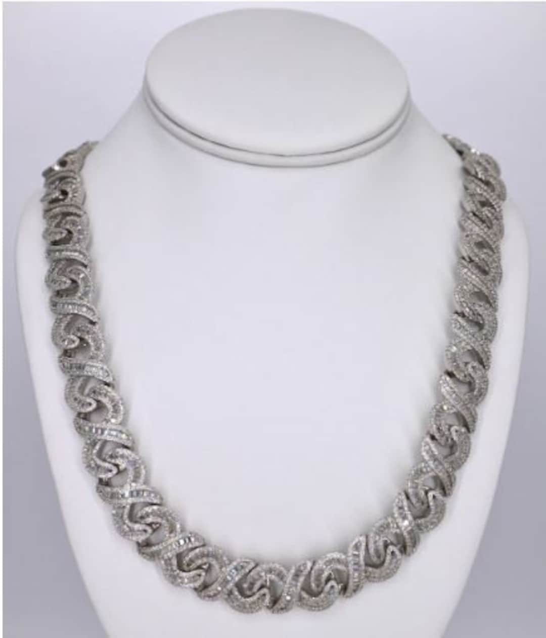 15 MM VVS Moissanite Iced Out Baguette Buss Down Chain in Hip - Etsy