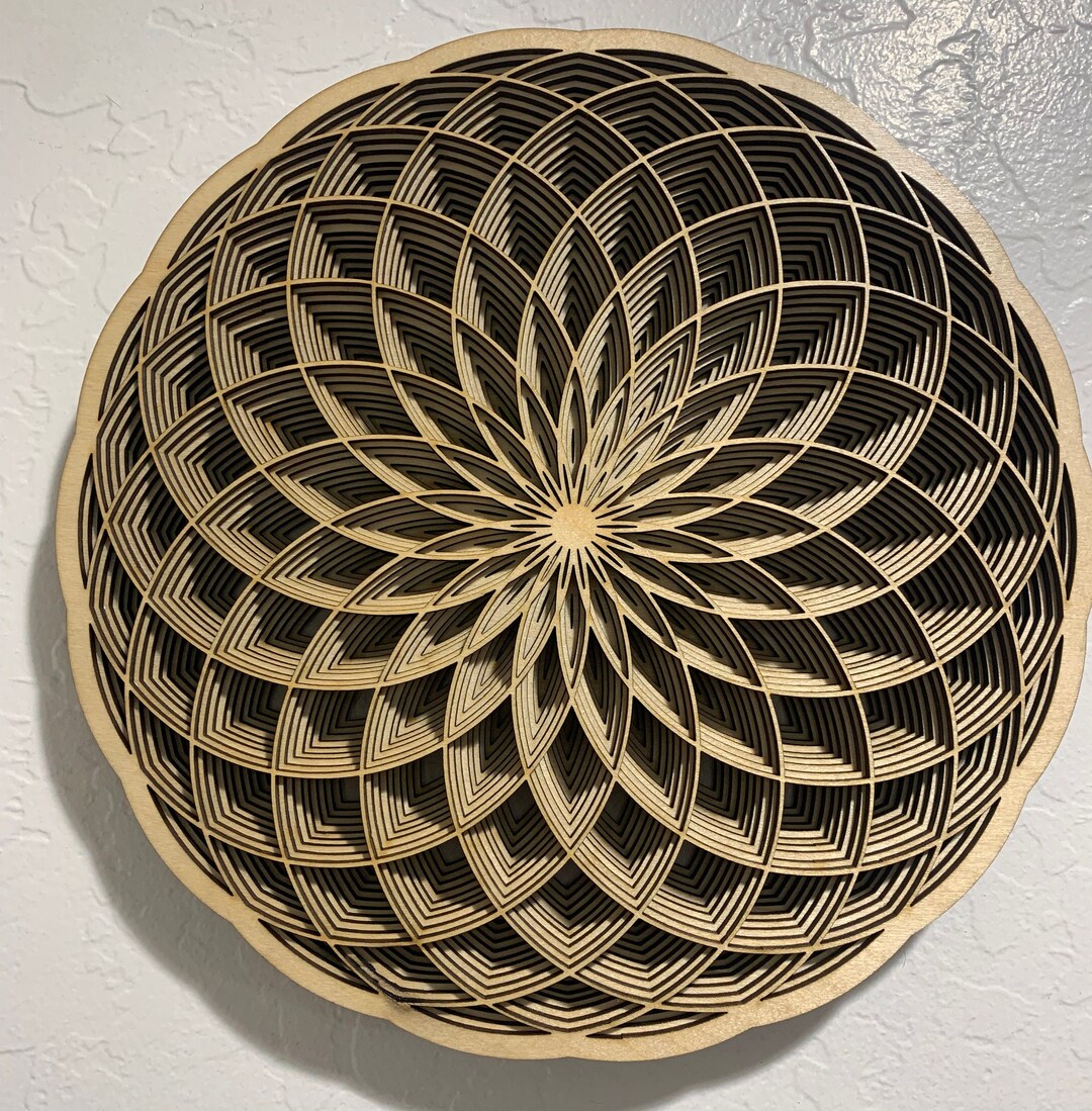 Torus Sacred Geometry 9 Layer Wall Art- Meditation Living Room Home ...