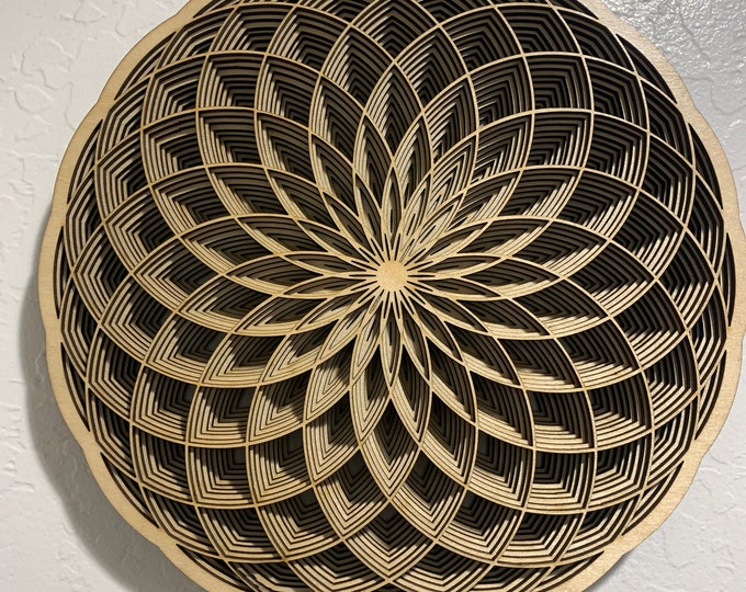 Torus Sacred Geometry 9 Layer Wall Art- Meditation Living Room Home ...