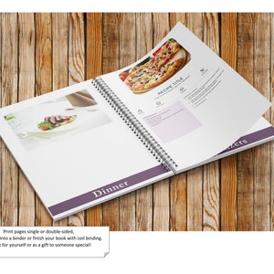 Printable Recipe Book Kit, Editable Recipe Template for Word, Digital ...