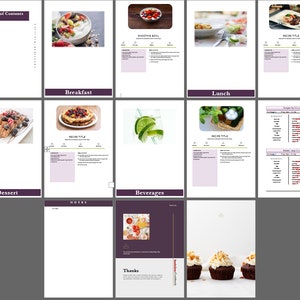 Printable Recipe Book Kit, Editable Recipe Template for Word, Digital ...