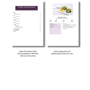 Printable Recipe Book Kit, Editable Recipe Template for Word, Digital ...