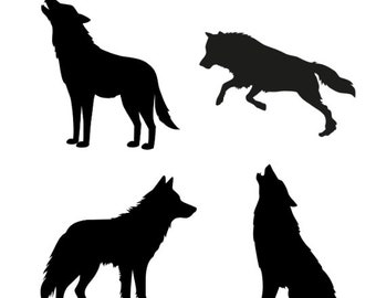 Wolf SVG Cut Files for Cricut, Wolf Silhouette SVG, Wolves Svg, Howling ...