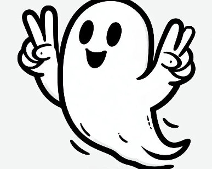 Ghost Svg,,ghost Peace,retro Ghost,ghost With Peace, Scary Ghost ...