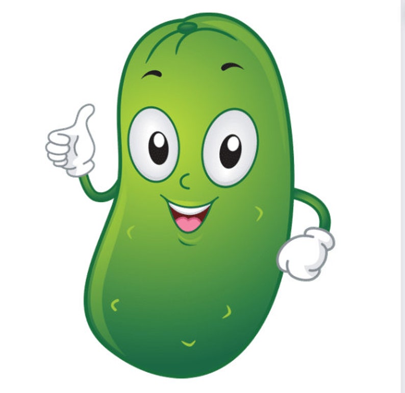 Funny Pickle SVG: Cartoon Clipart (digital Download) - Etsy
